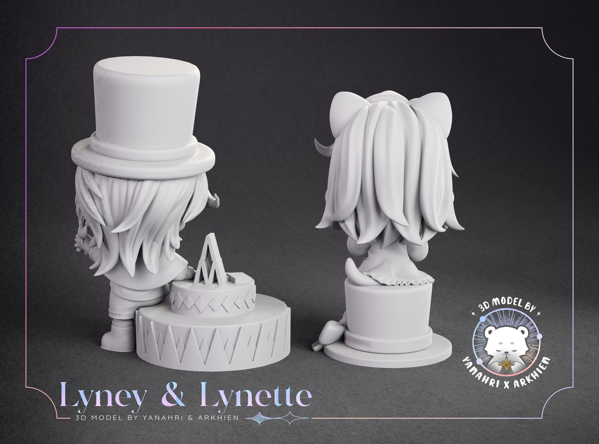 Kumakami Figures Lyney and Lynette Chibis Diorama – Black Tails Workshop